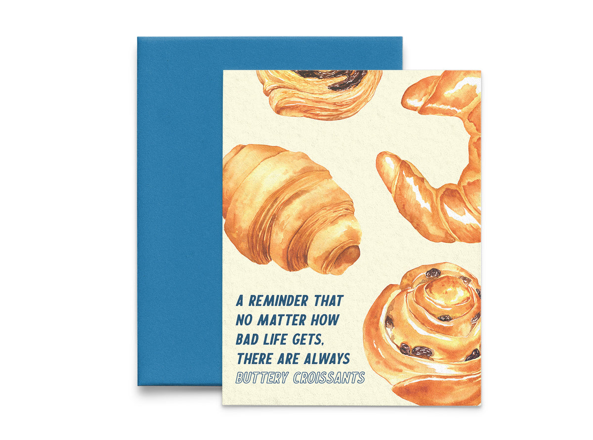 Buttery Croissants Encouragement Card | Greeting Card – Lucky Dog ...