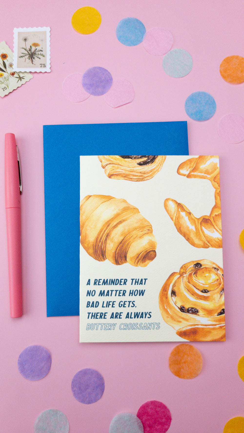Buttery Croissants Encouragement Card | Greeting Card – Lucky Dog ...